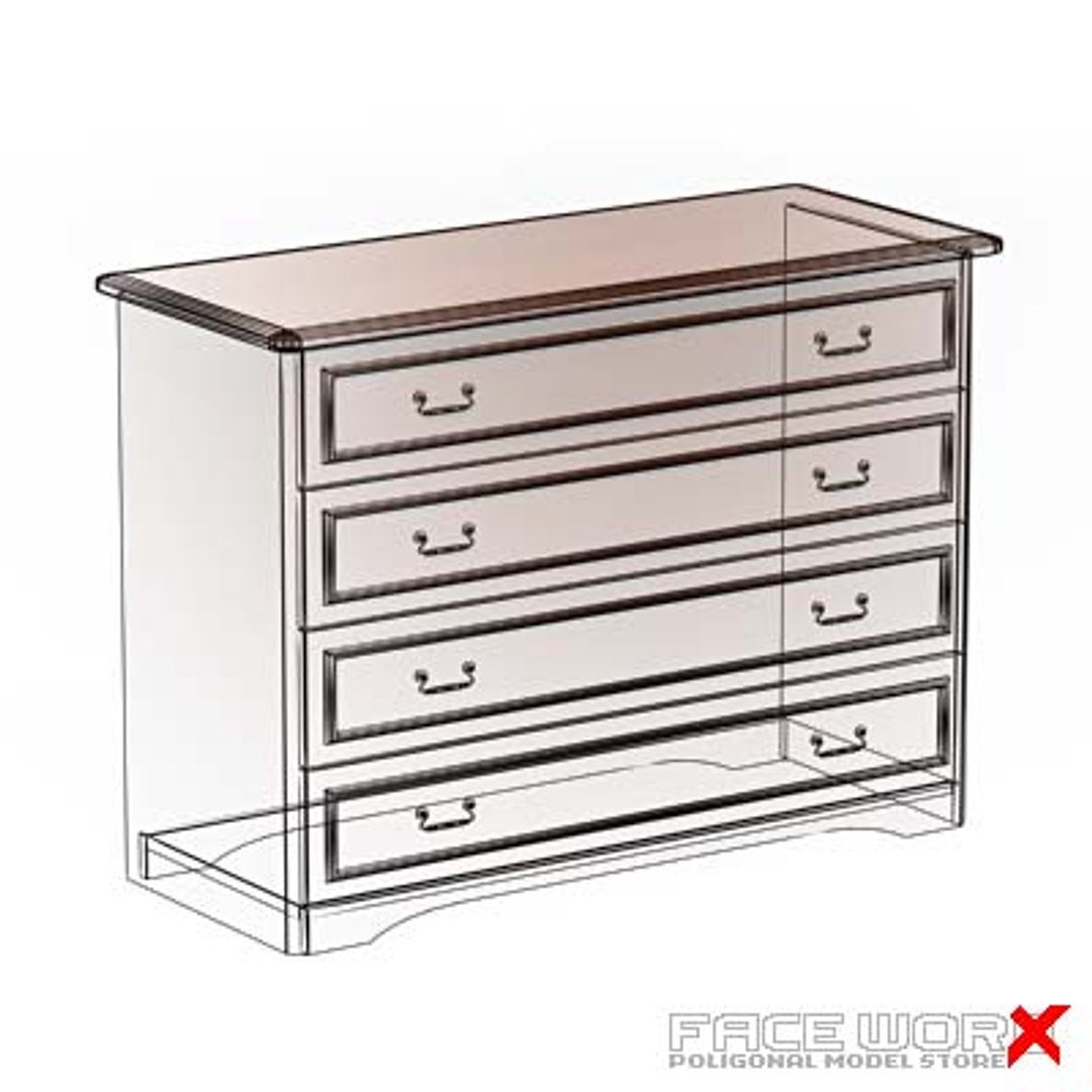 3d Model Chest Drawers
