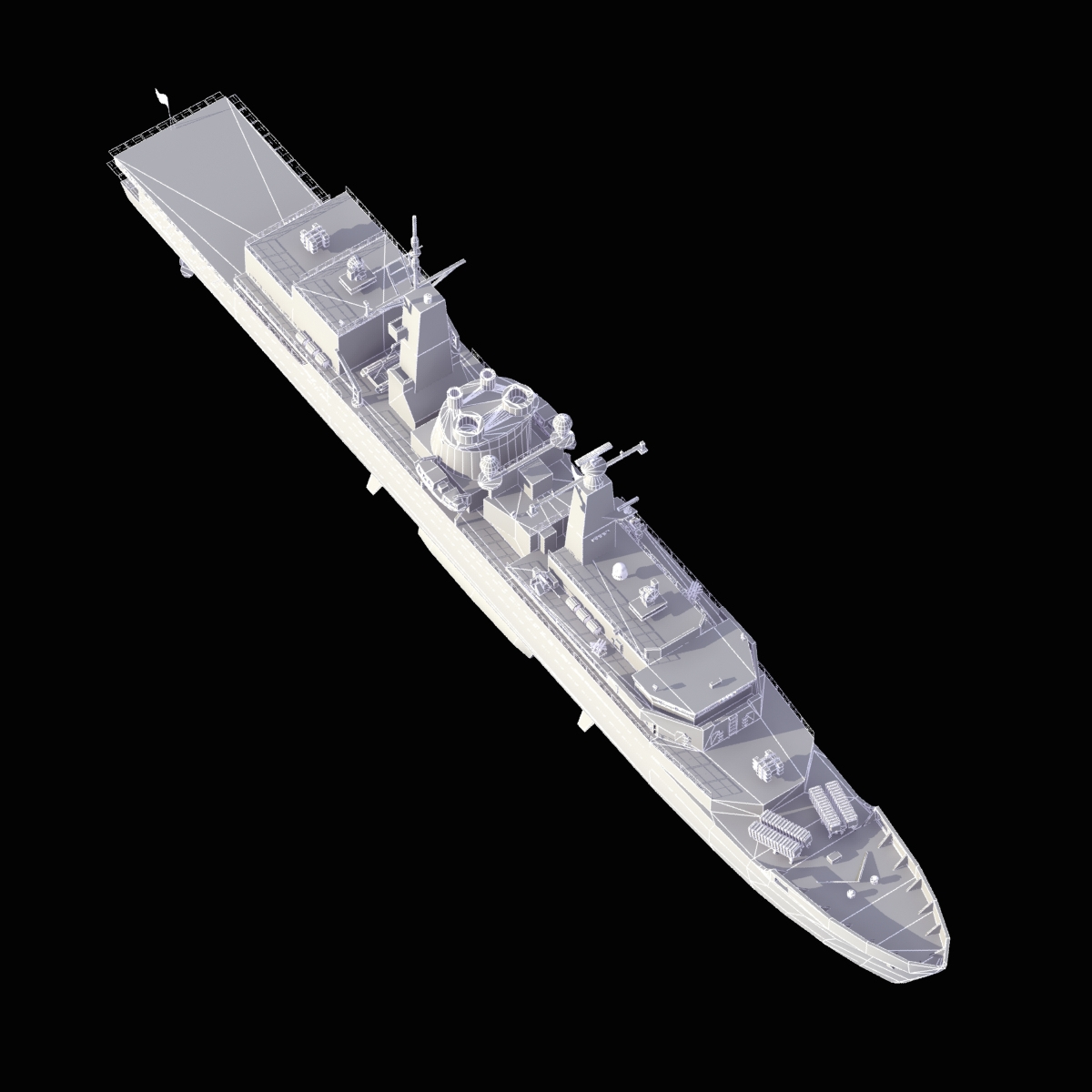 hms broadsword f88 ships 3d model