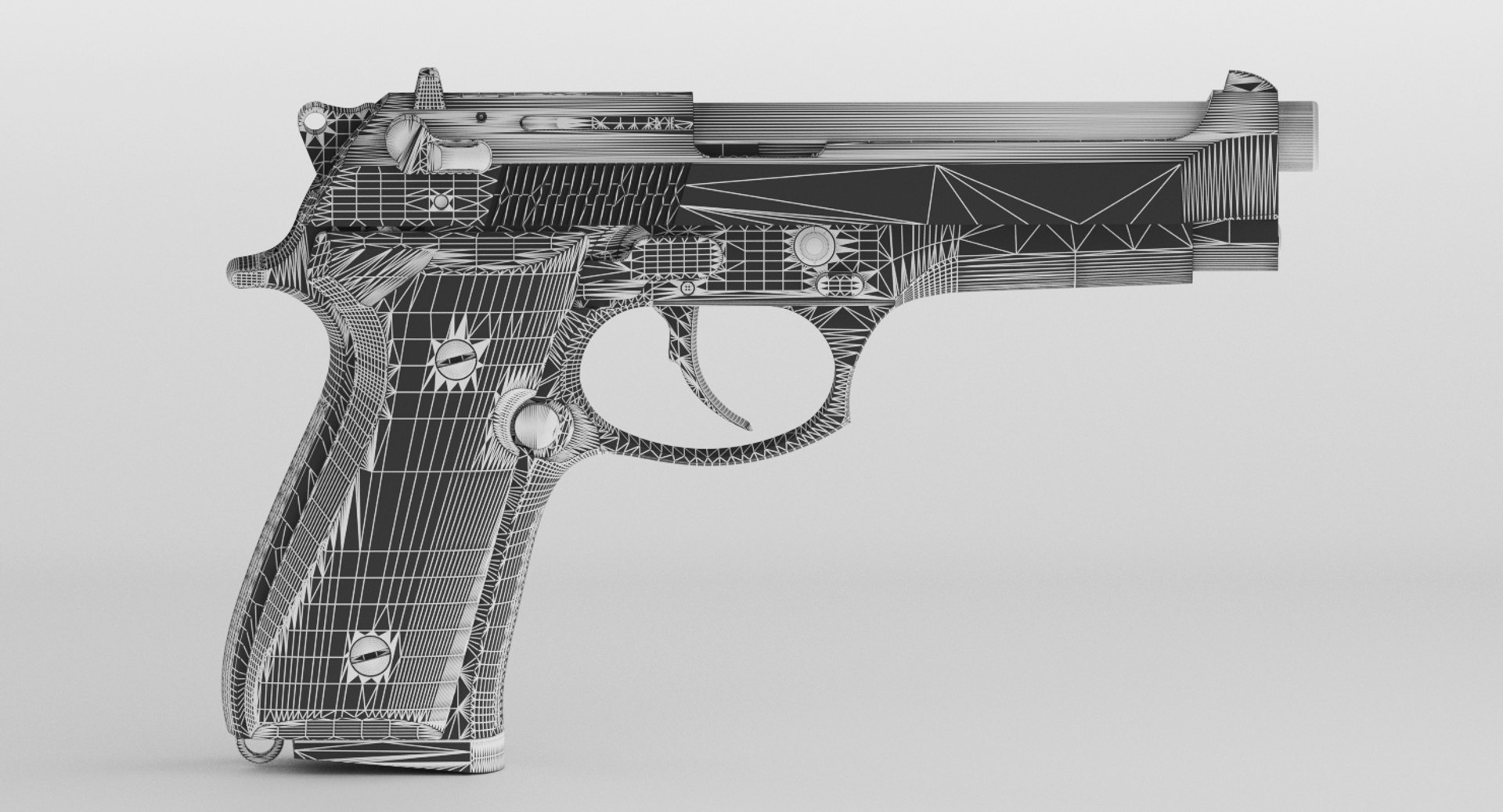 3d Model Beretta 92fs Pistol