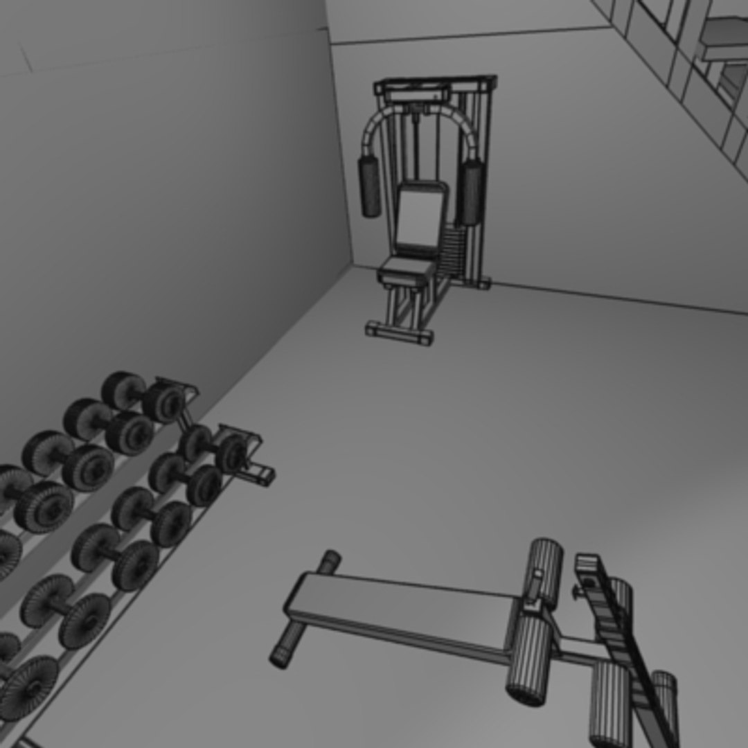 3d Model Of Gym Fitness