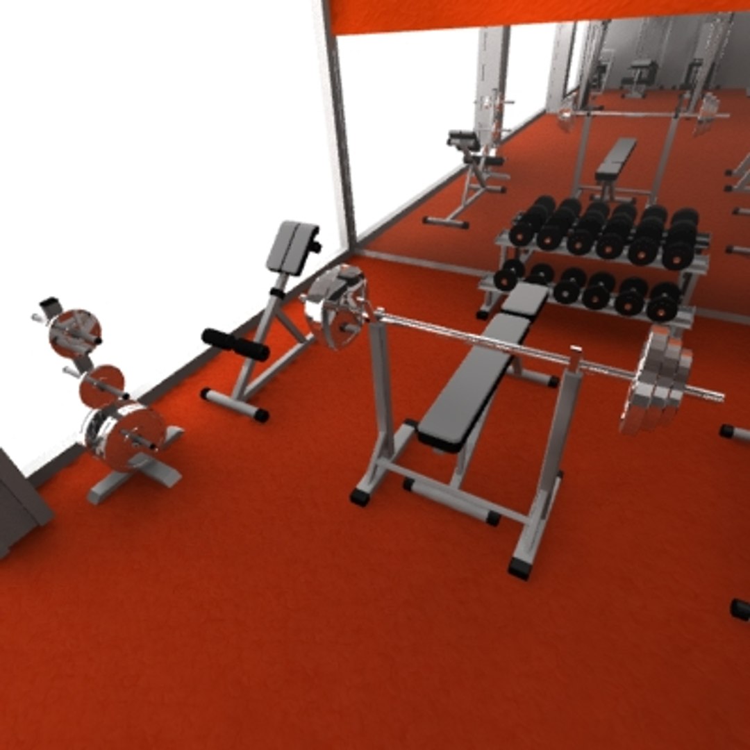 3d Model Of Gym Fitness