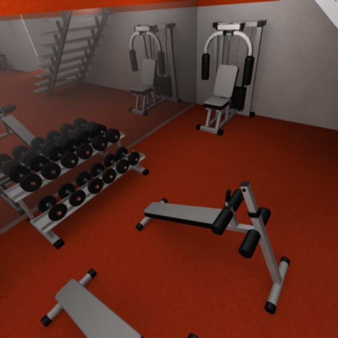 3d Model Of Gym Fitness