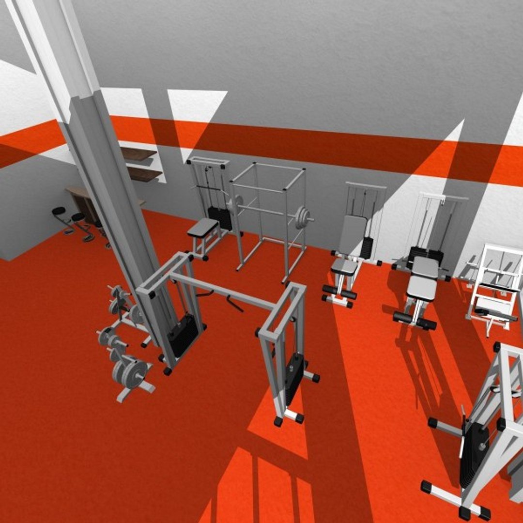 3d Model Of Gym Fitness
