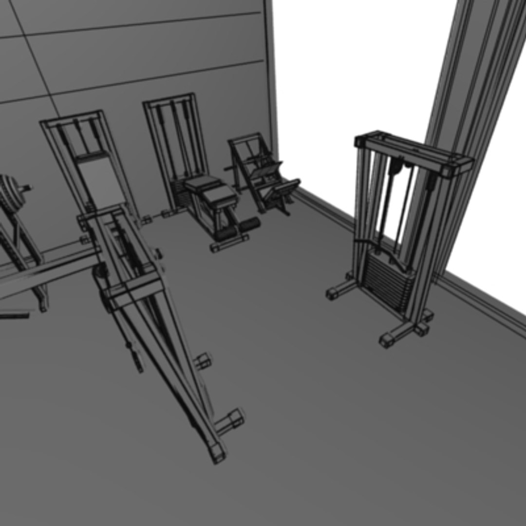 3d Model Of Gym Fitness
