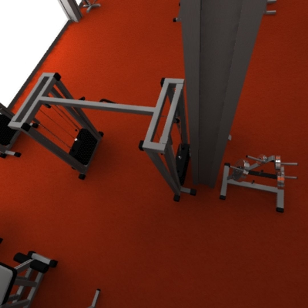 3d Model Of Gym Fitness