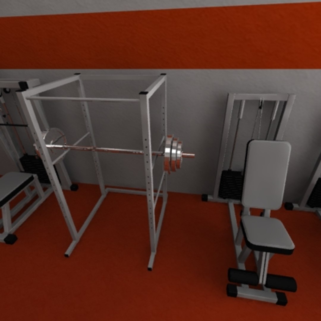 3d Model Of Gym Fitness