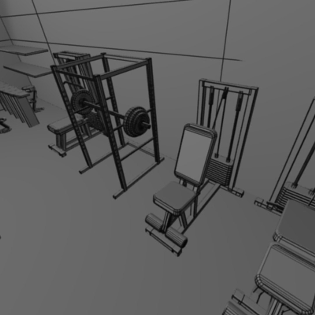 3d Model Of Gym Fitness