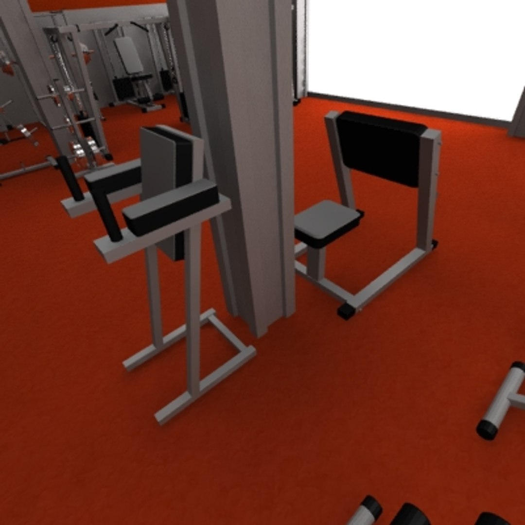 3d Model Of Gym Fitness