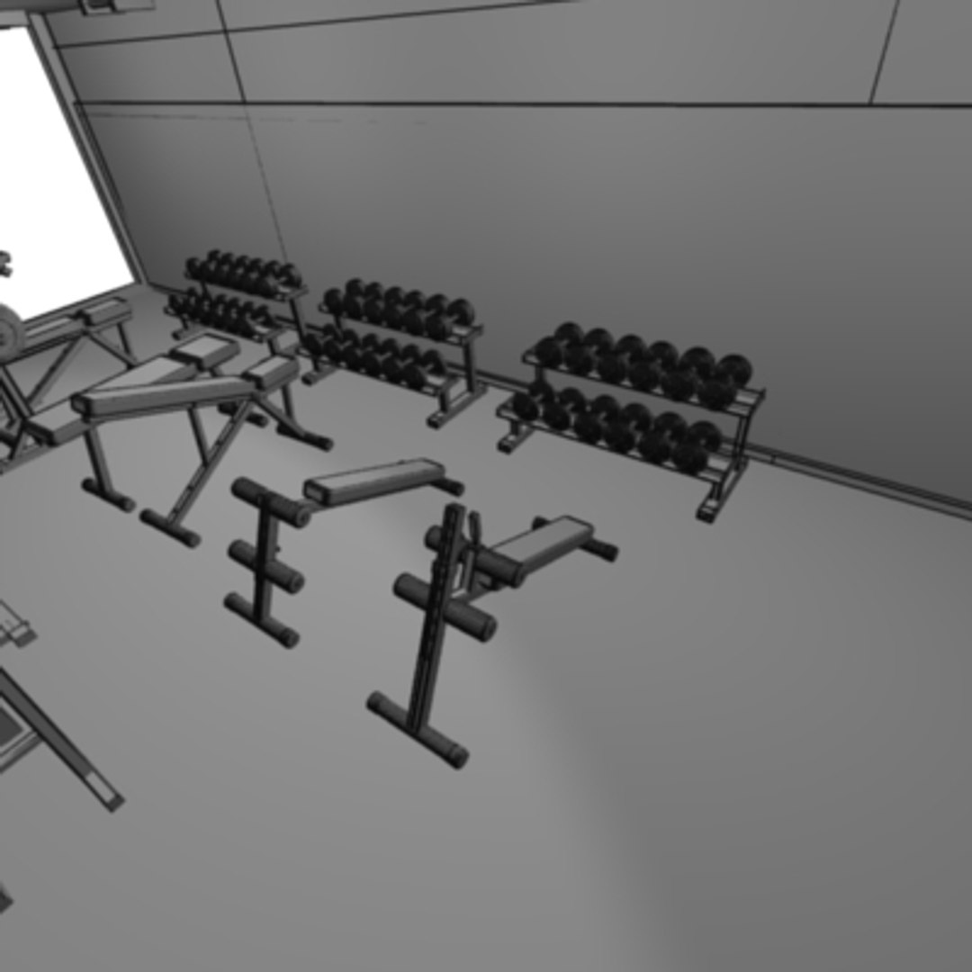 3d Model Of Gym Fitness