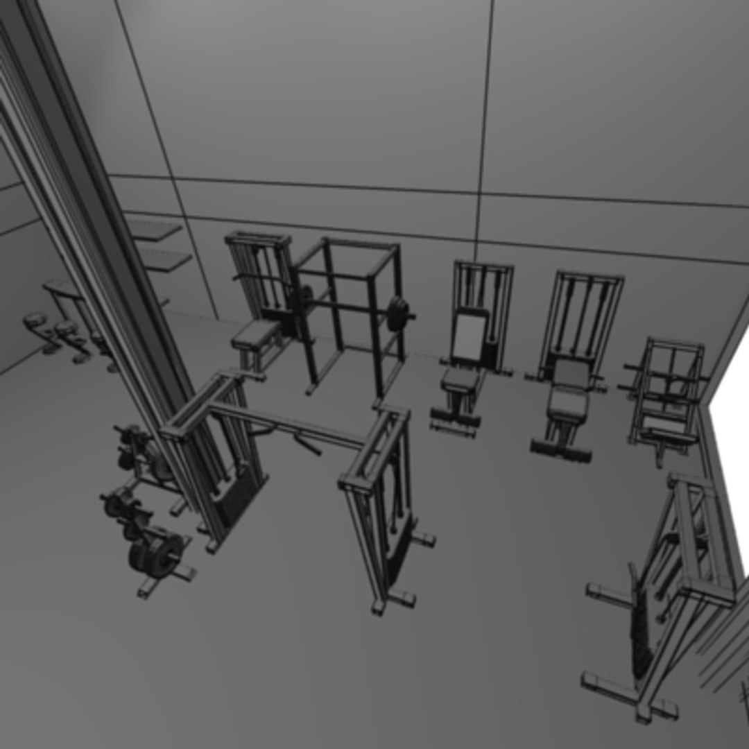 3d Model Of Gym Fitness