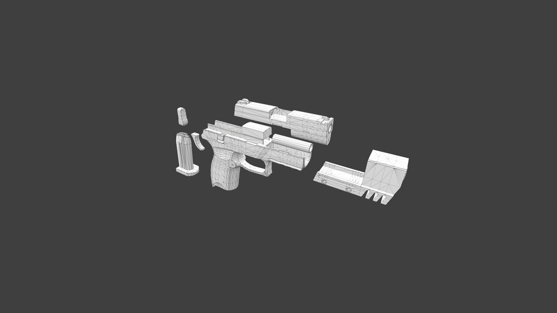 3d Model Pke 242 P250 Pistol