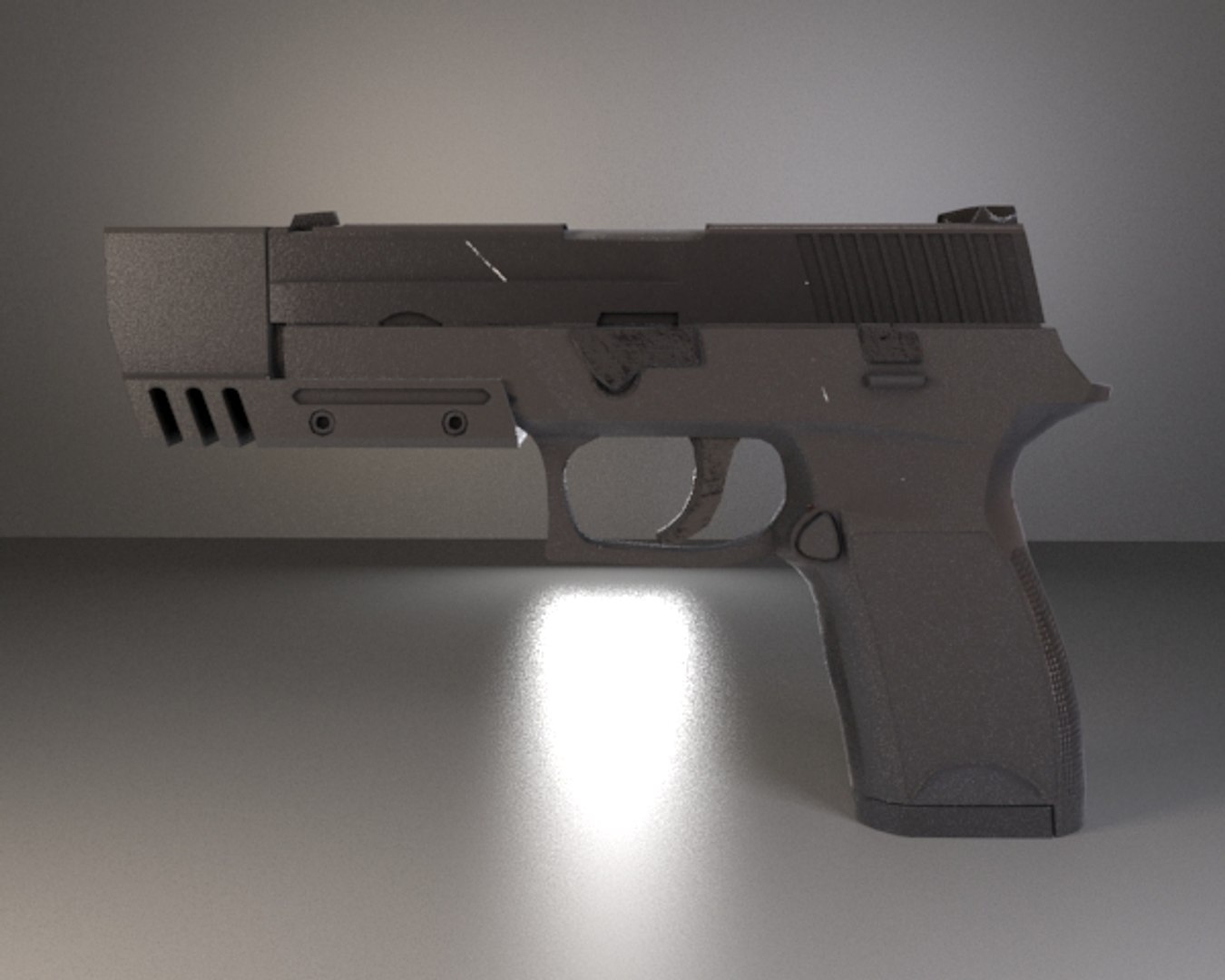 3d Model Pke 242 P250 Pistol