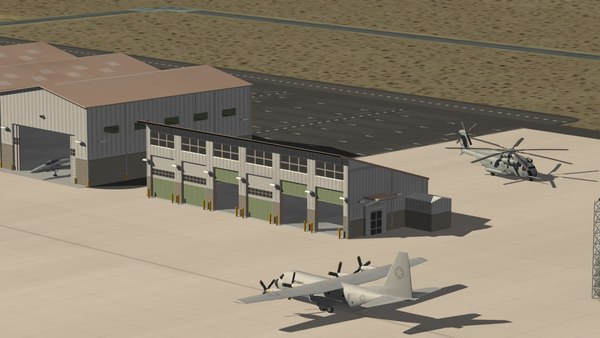 modelo 3d Base Aérea Militar II - TurboSquid 2044899