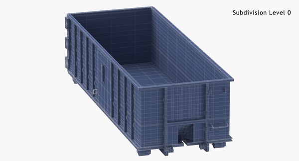 Roll Off Dumpster Damaged 3D model - TurboSquid 1875363
