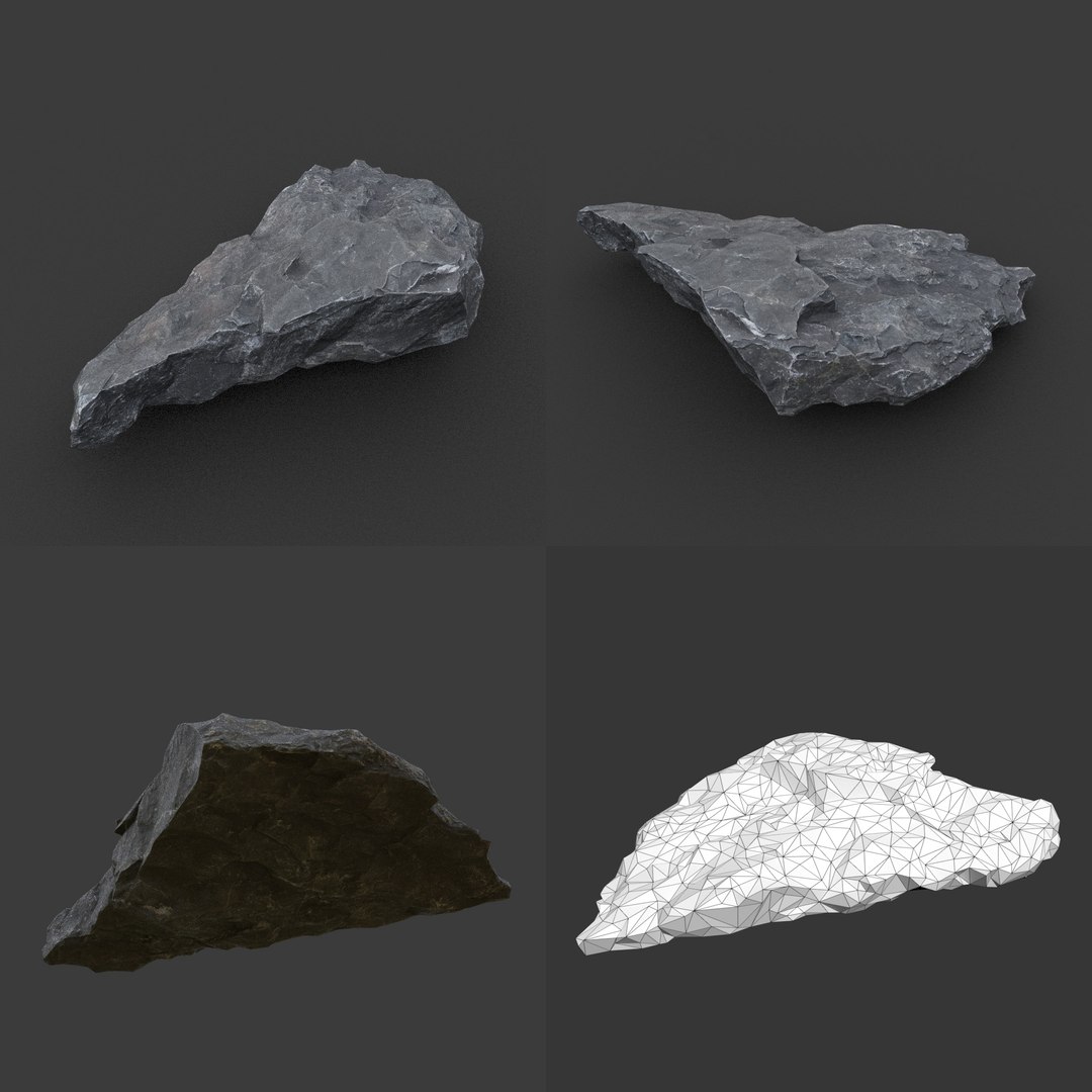 8 Low poly PBR Sharp Rock Photogrammetry model - TurboSquid 2163018