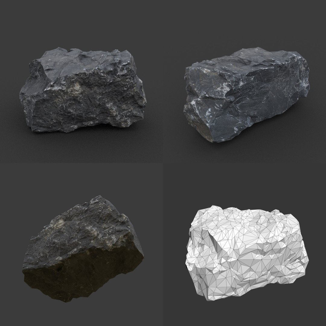 8 Low poly PBR Sharp Rock Photogrammetry model - TurboSquid 2163018