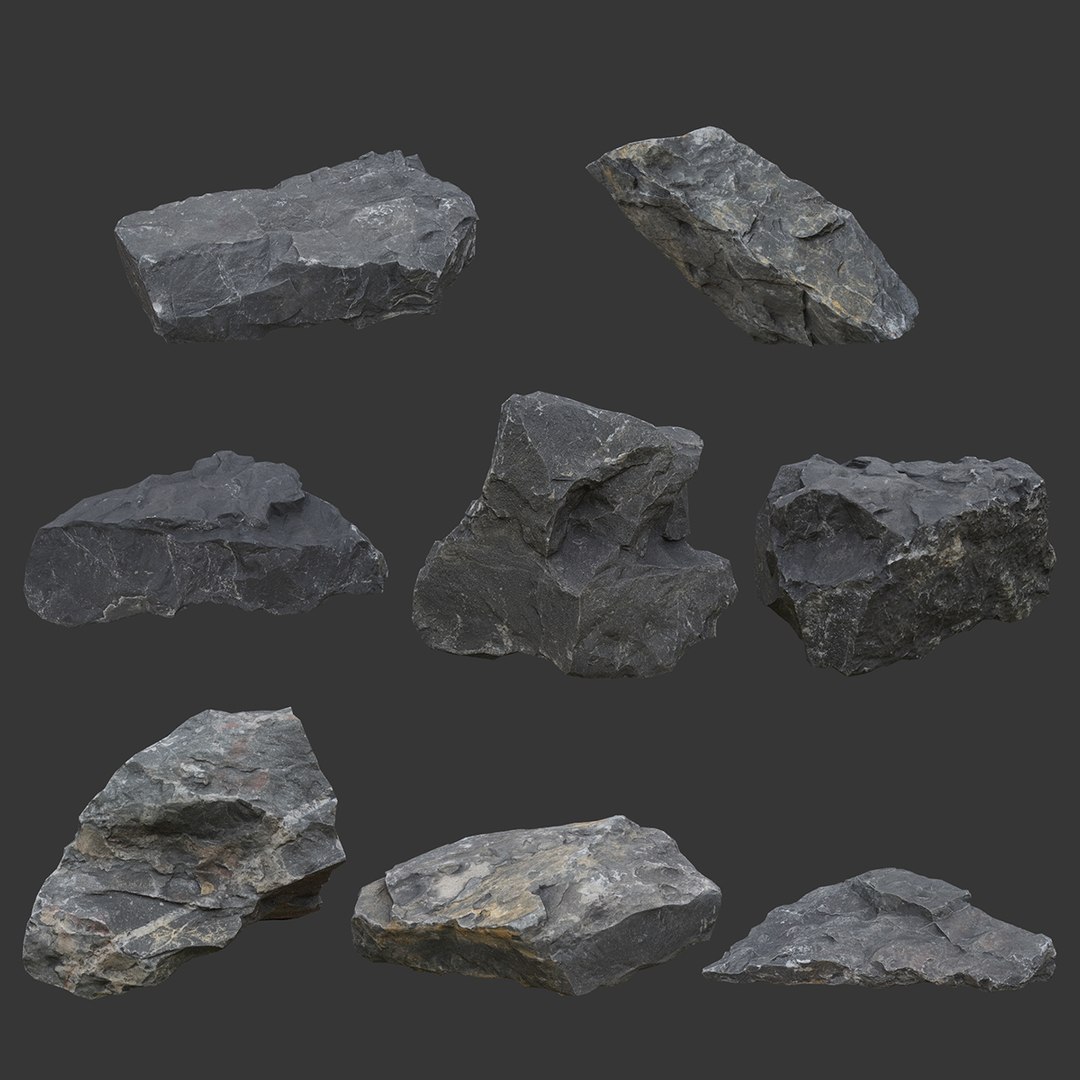 8 Low poly PBR Sharp Rock Photogrammetry model - TurboSquid 2163018