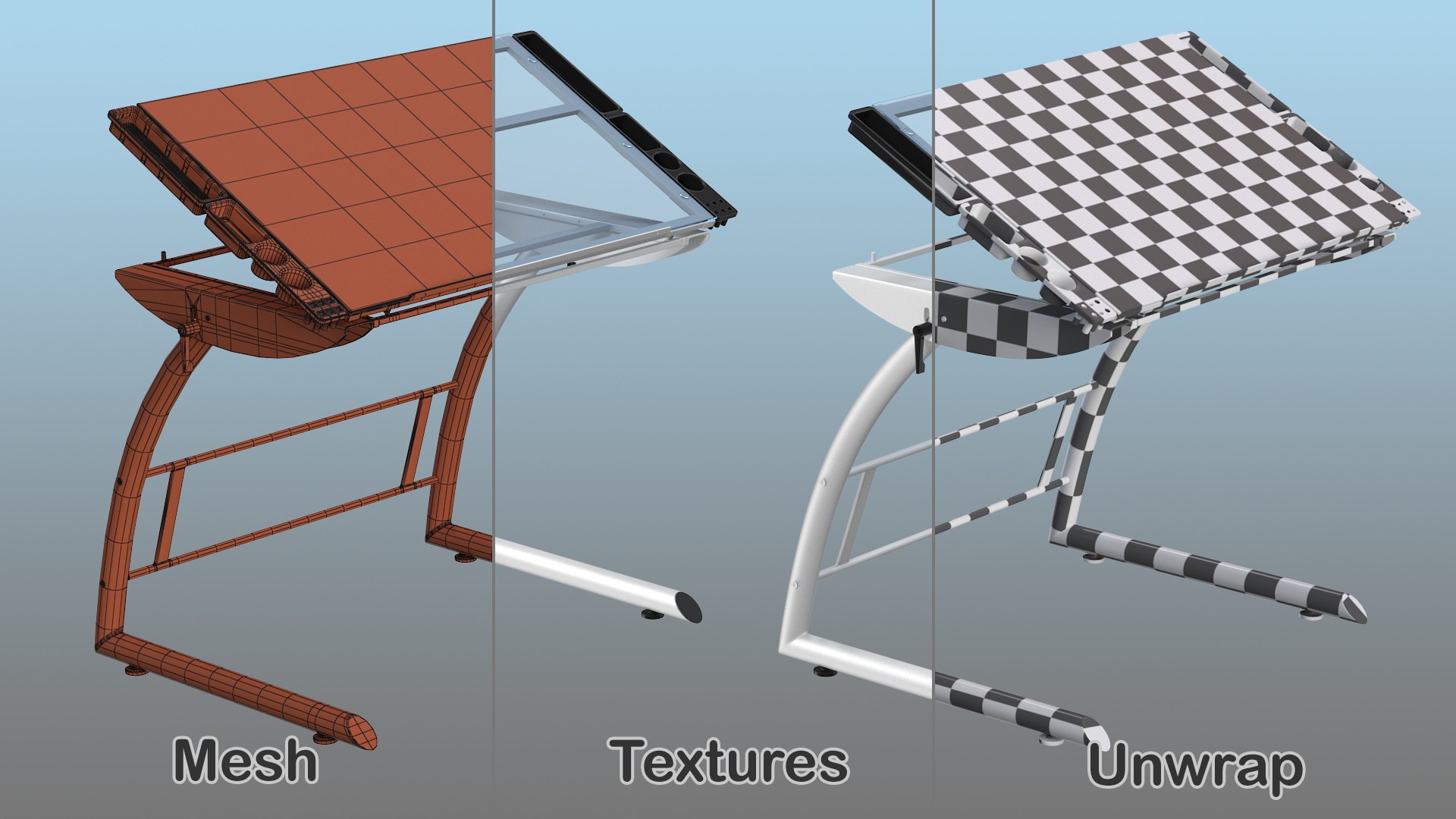 Tiltable Drawing Tables Collection 3D model - TurboSquid 1744571