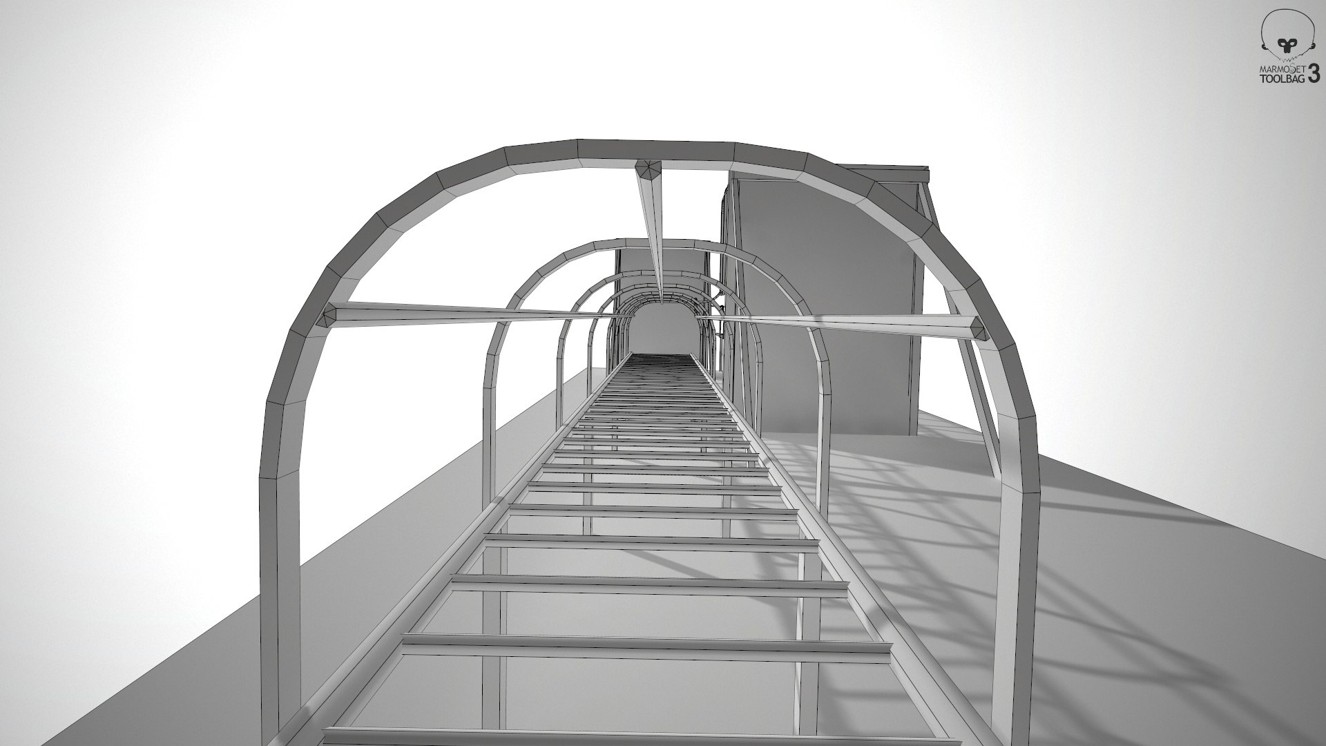 3D Model Vertical Fire Industrial Stair PBR Unwraped - TurboSquid 2396863