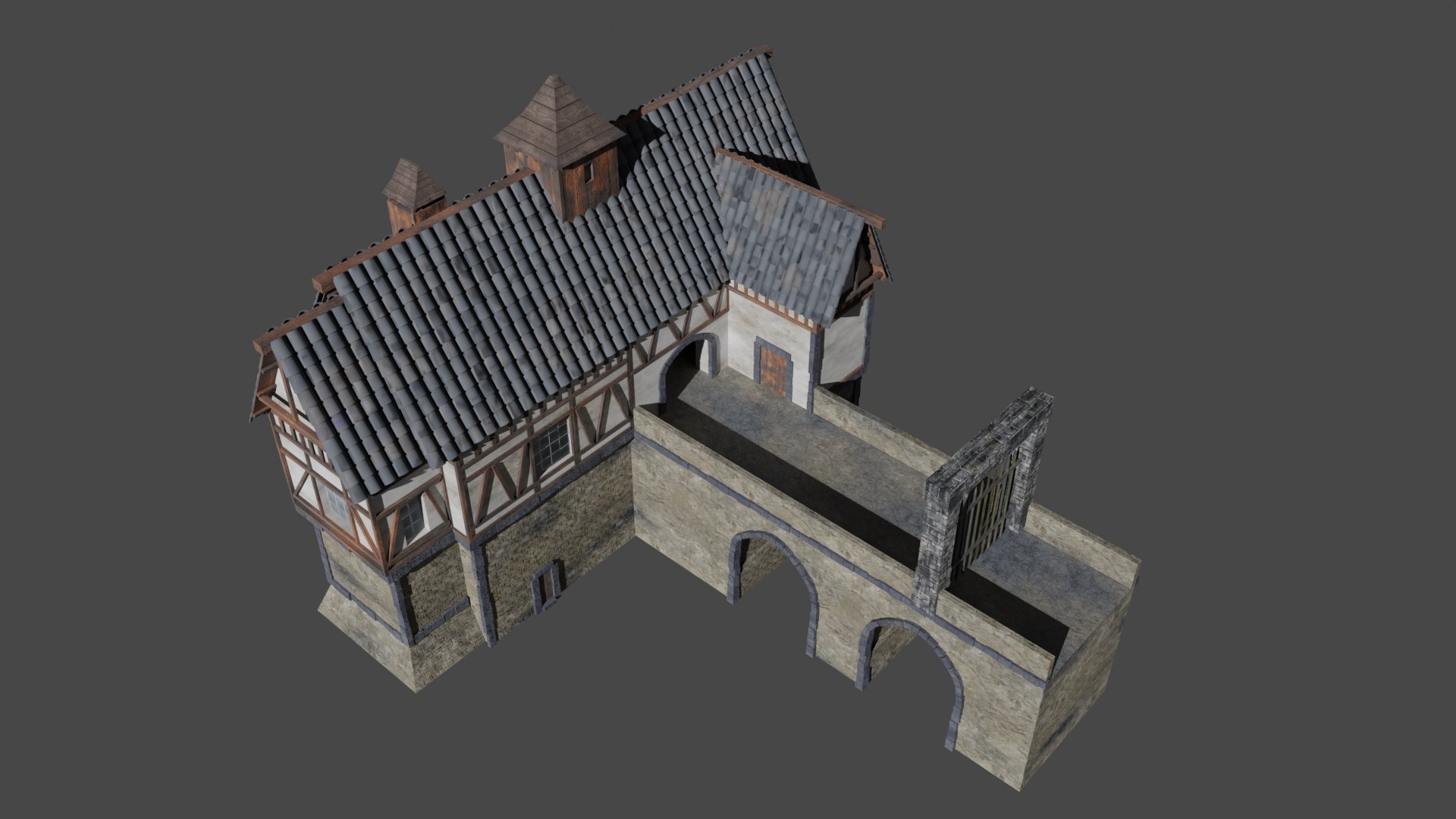 3D Medieval building - TurboSquid 2014331