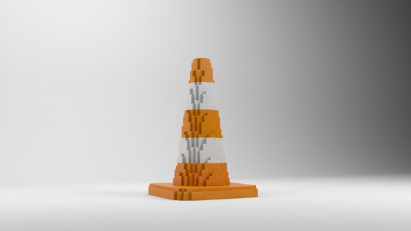 Voxel traffic cone 3D - TurboSquid 1288868
