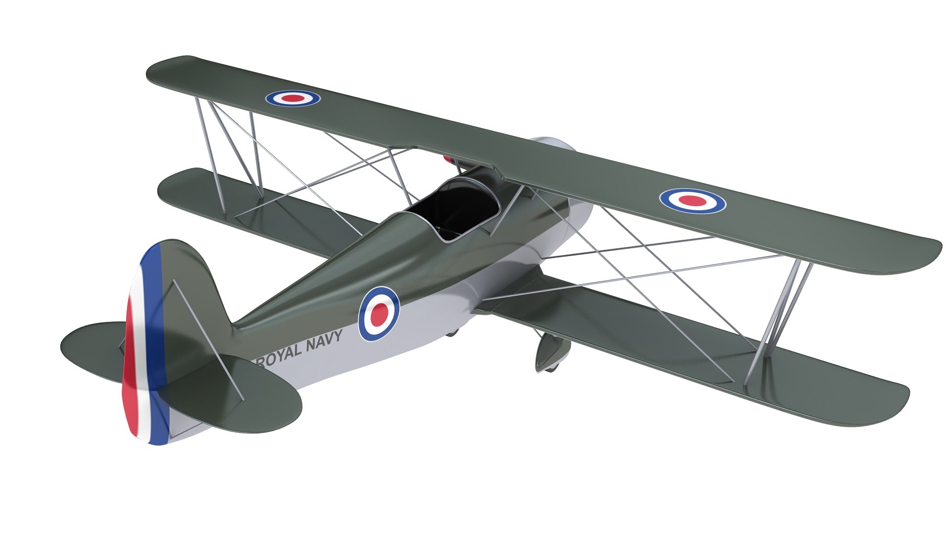 3D British Royal Navy Biplane - TurboSquid 1992891
