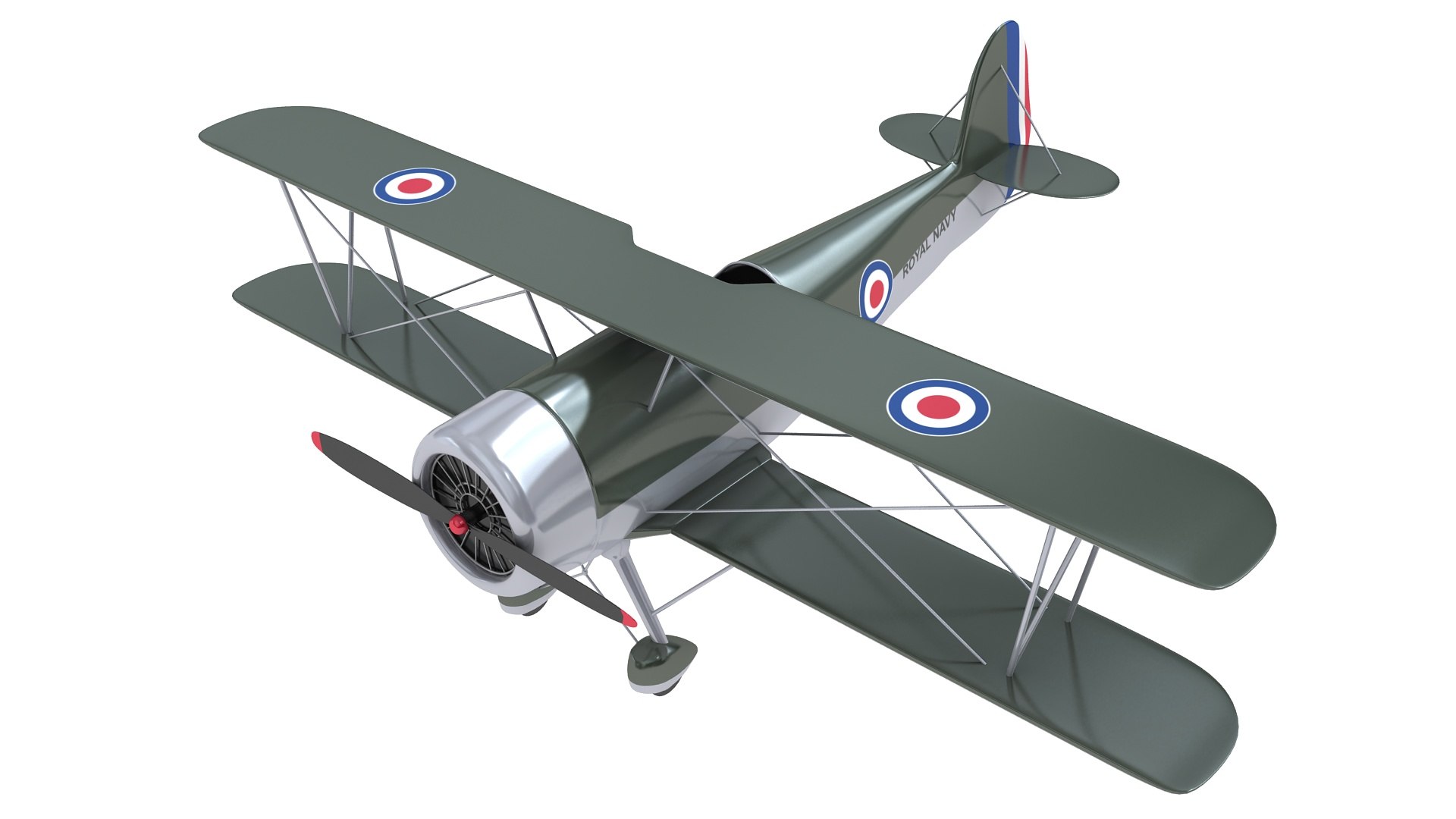 3D British Royal Navy Biplane - TurboSquid 1992891