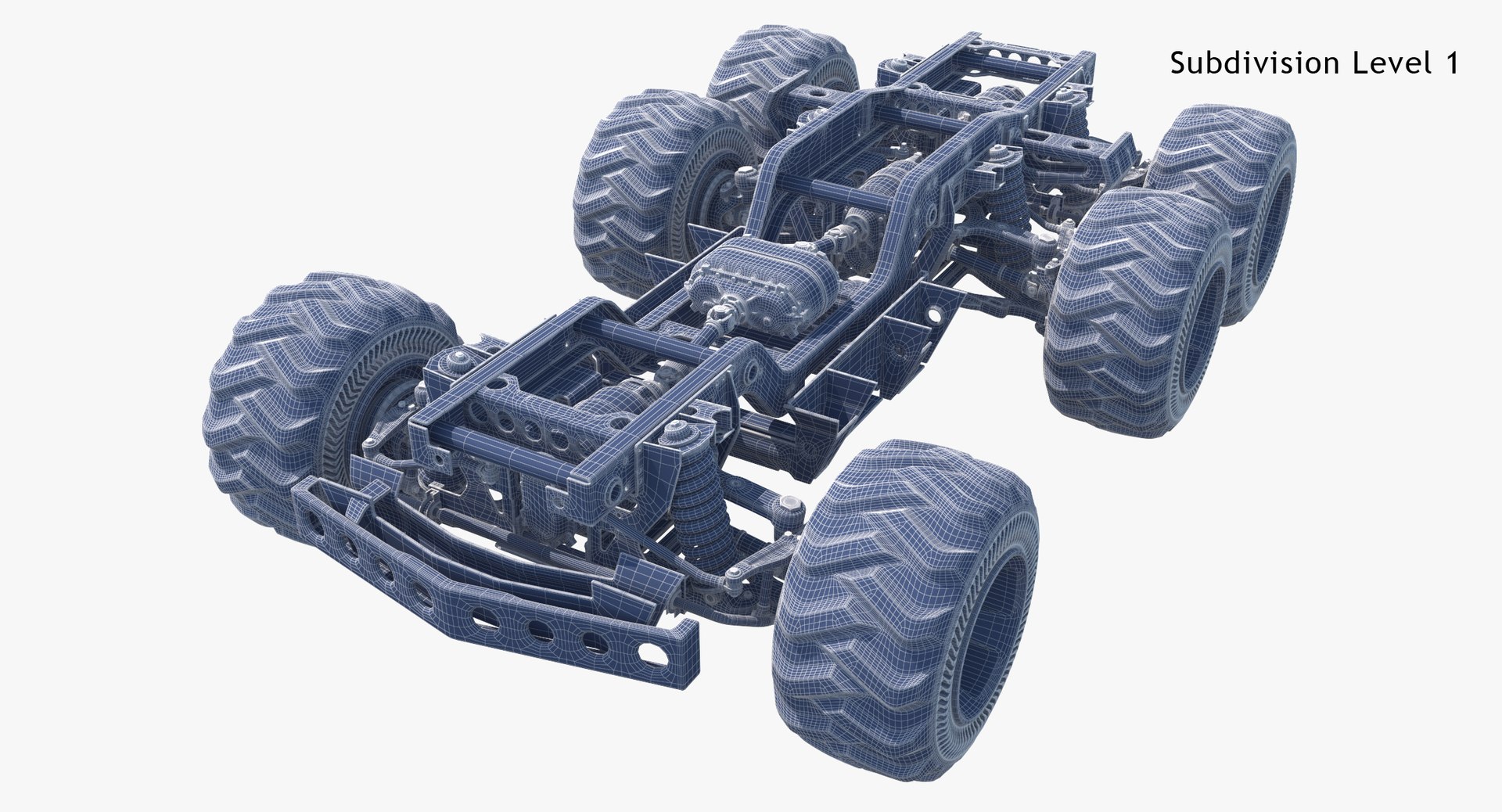 3D Space Colonization Surface Rover Chassis Clean and Dirty ...