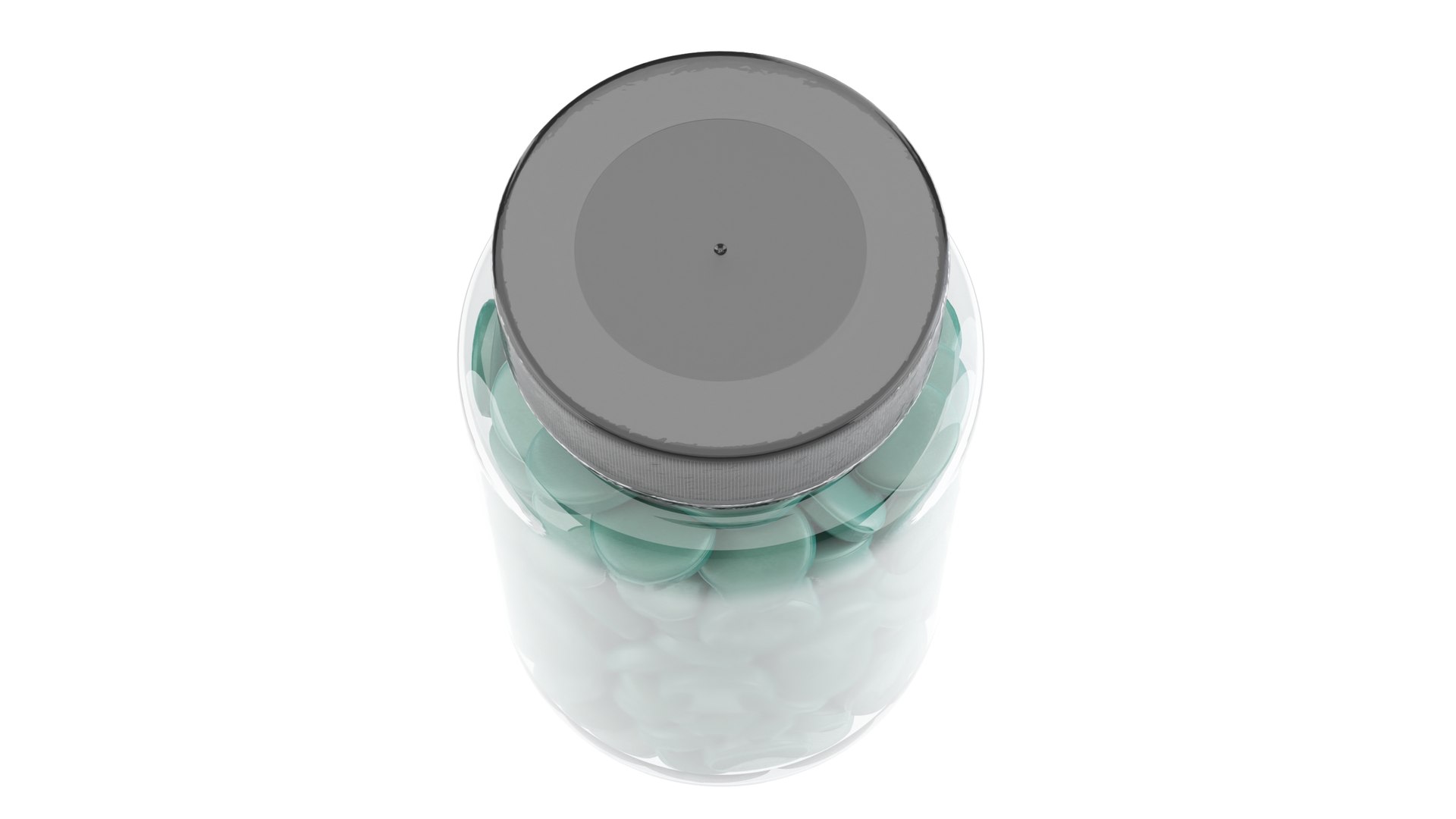 3D Glass Jar With Pills Model - TurboSquid 2152160