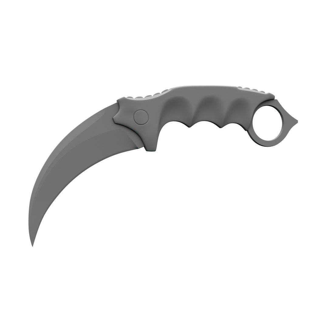3d model karambit curved knife