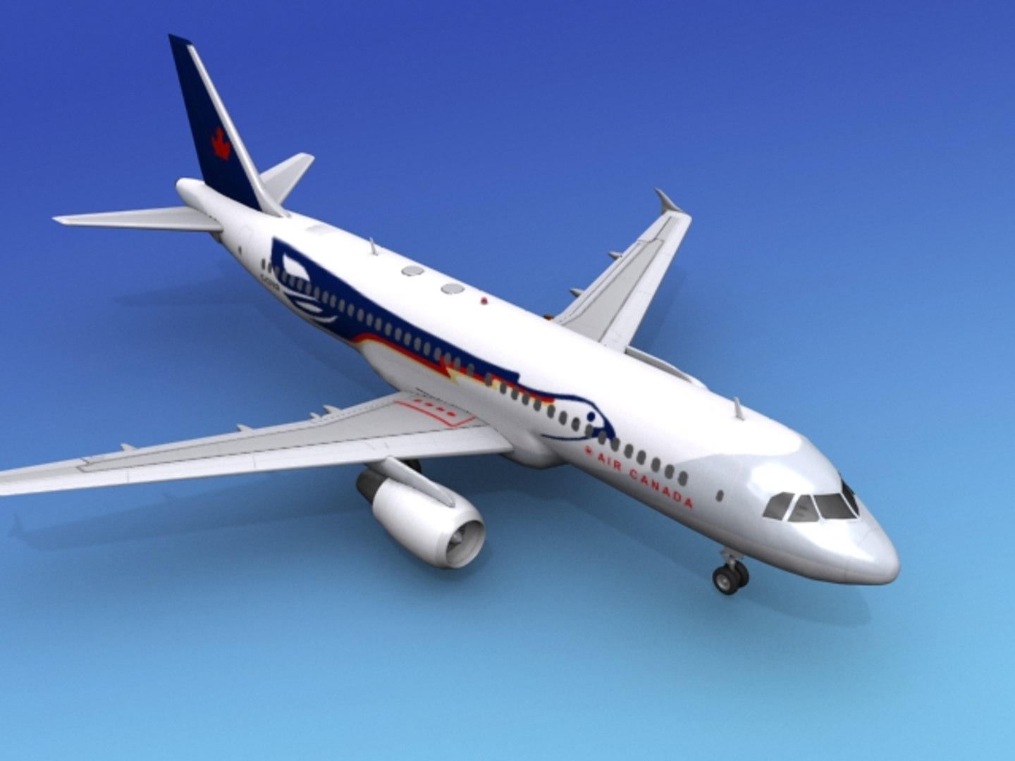 3d Airline Airbus Model