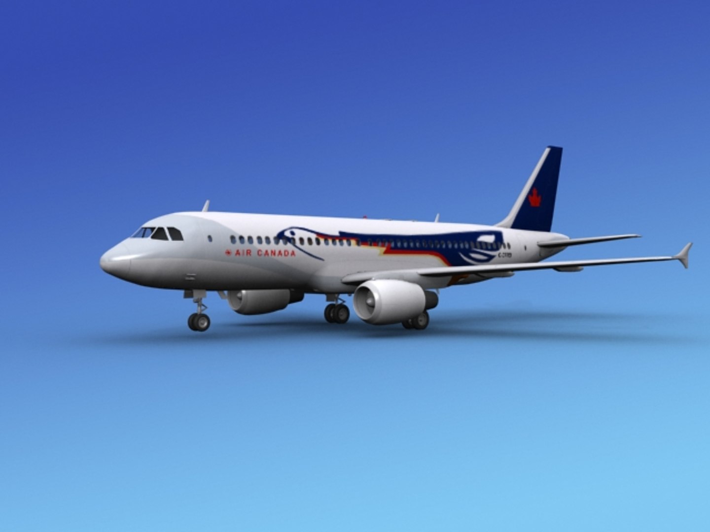 3d Airline Airbus Model