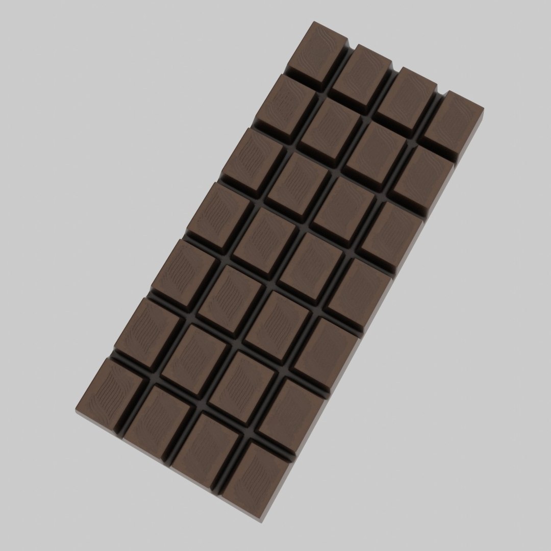Chocolate Bar 3D Model - TurboSquid 1950083
