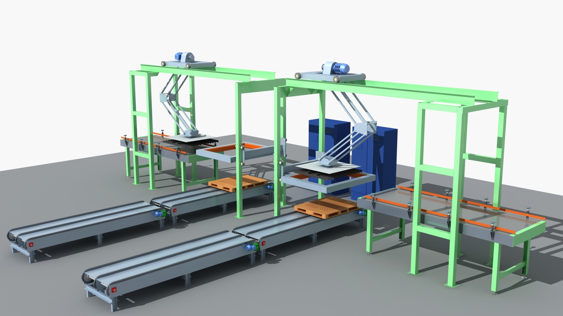 Industrial Equipment 35 - Pallet Stacker Assembly Line 3D - TurboSquid ...