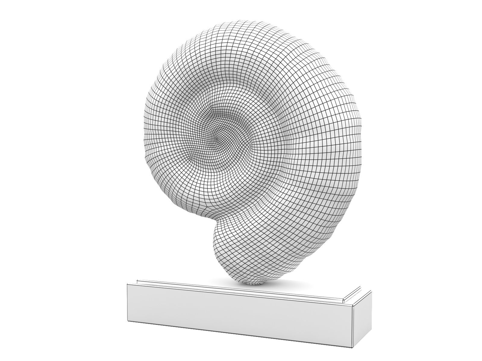 3D fossil iron-marble shell sculpture model - TurboSquid 1226067