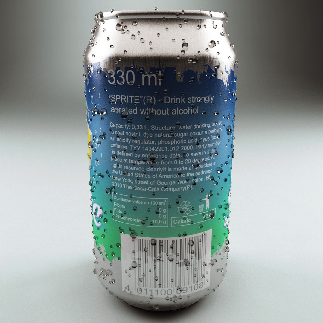 Drink Sprite 0 33l 3d Model