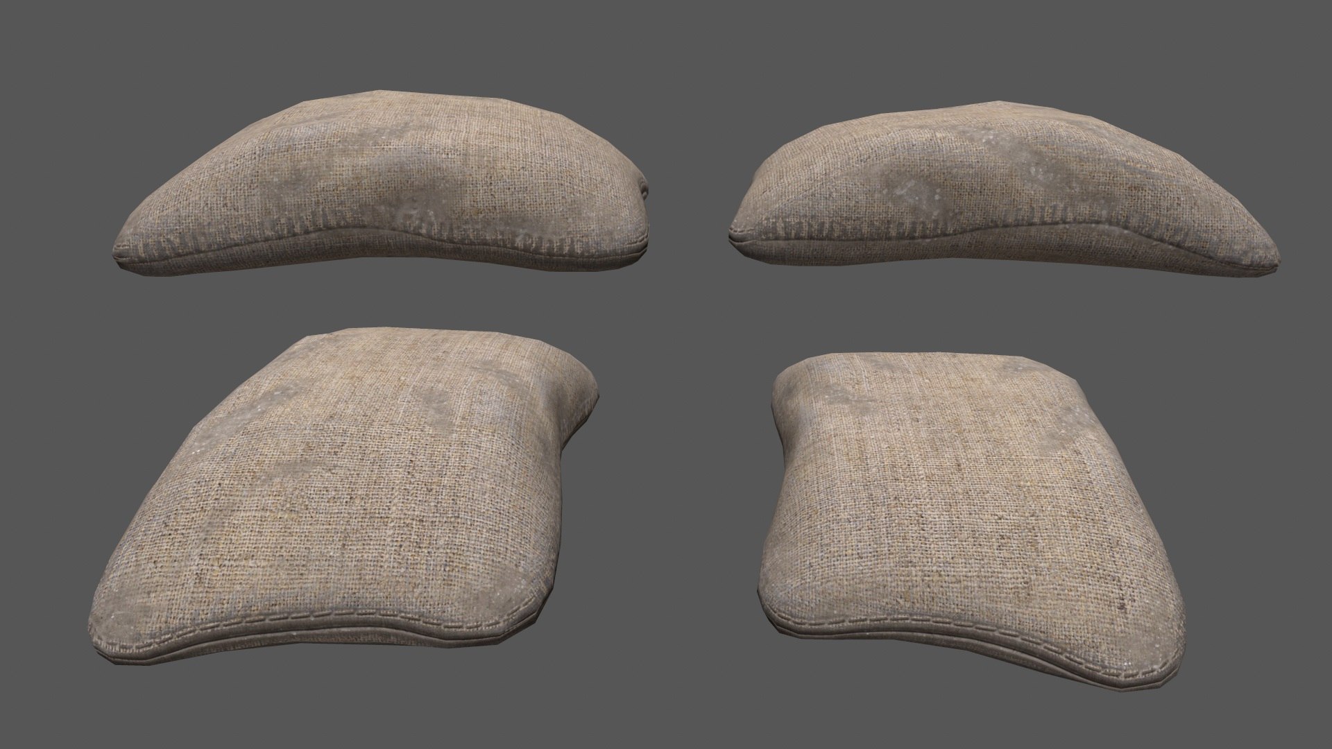 3D Sandbag Sand Bag Model - TurboSquid 1266607