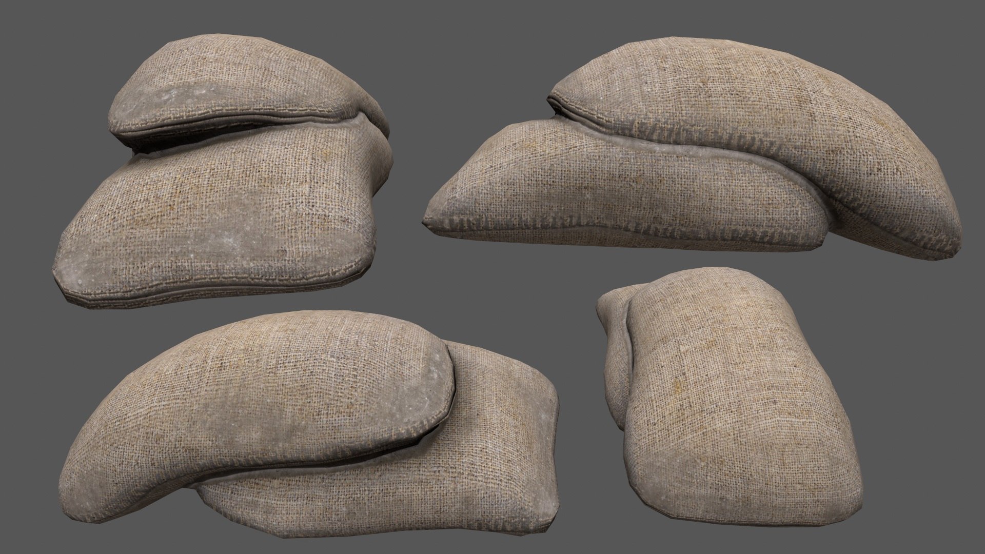 3D Sandbag Sand Bag Model - TurboSquid 1266607
