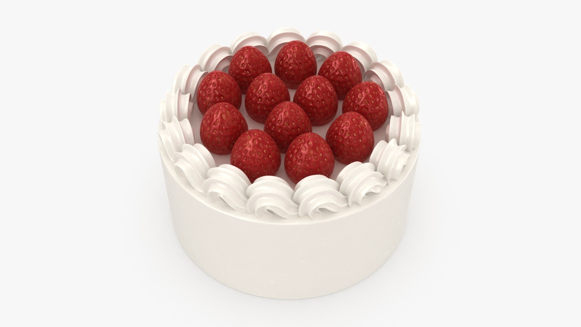 Strawberry Cake 3D - TurboSquid 1907915