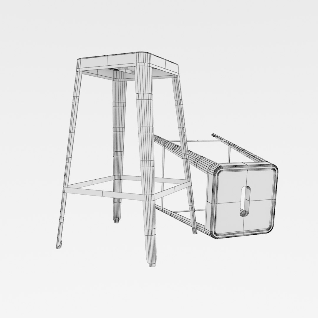 3d bar stool model