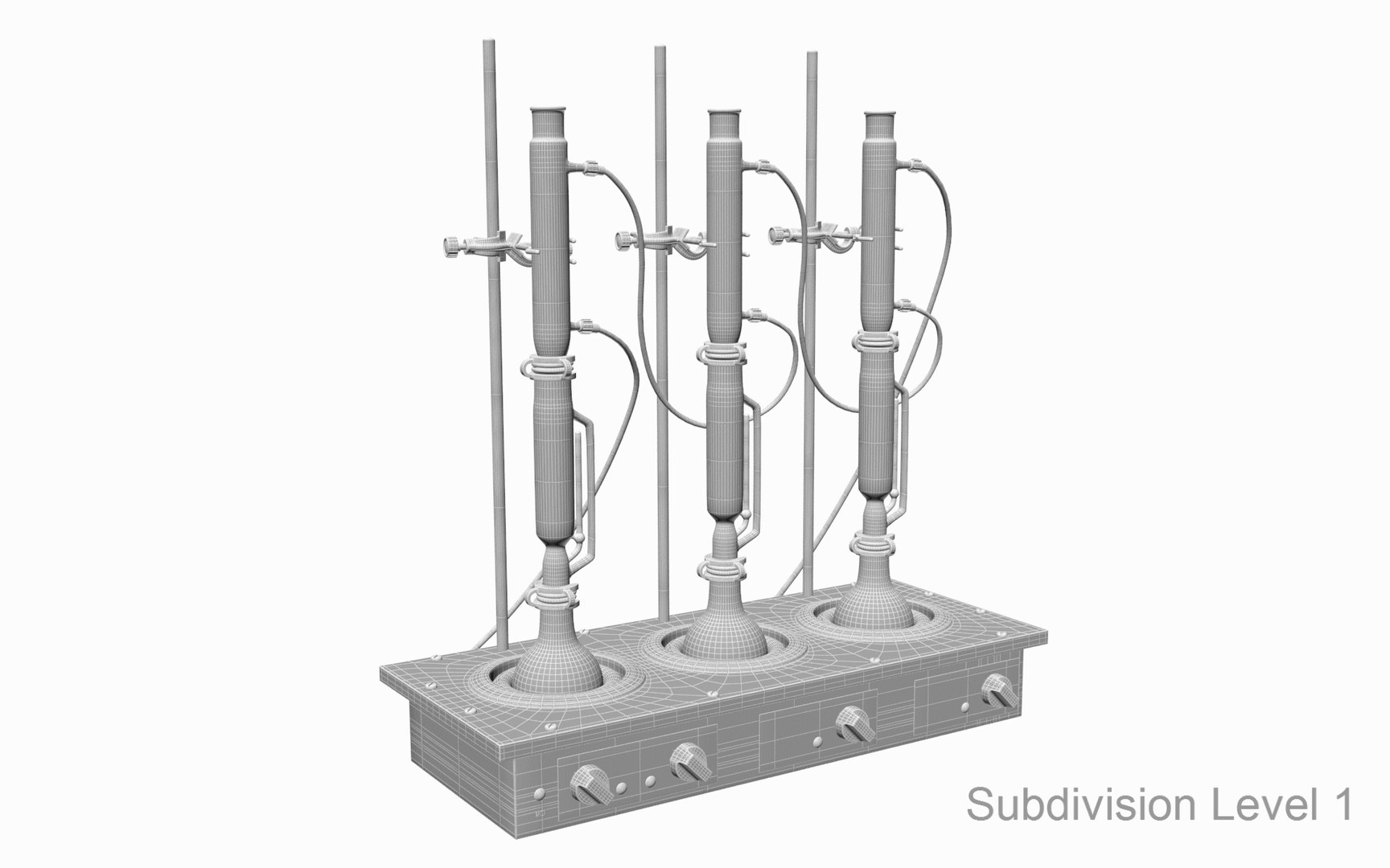 3-Place Extraction Heater Model - TurboSquid 2045665