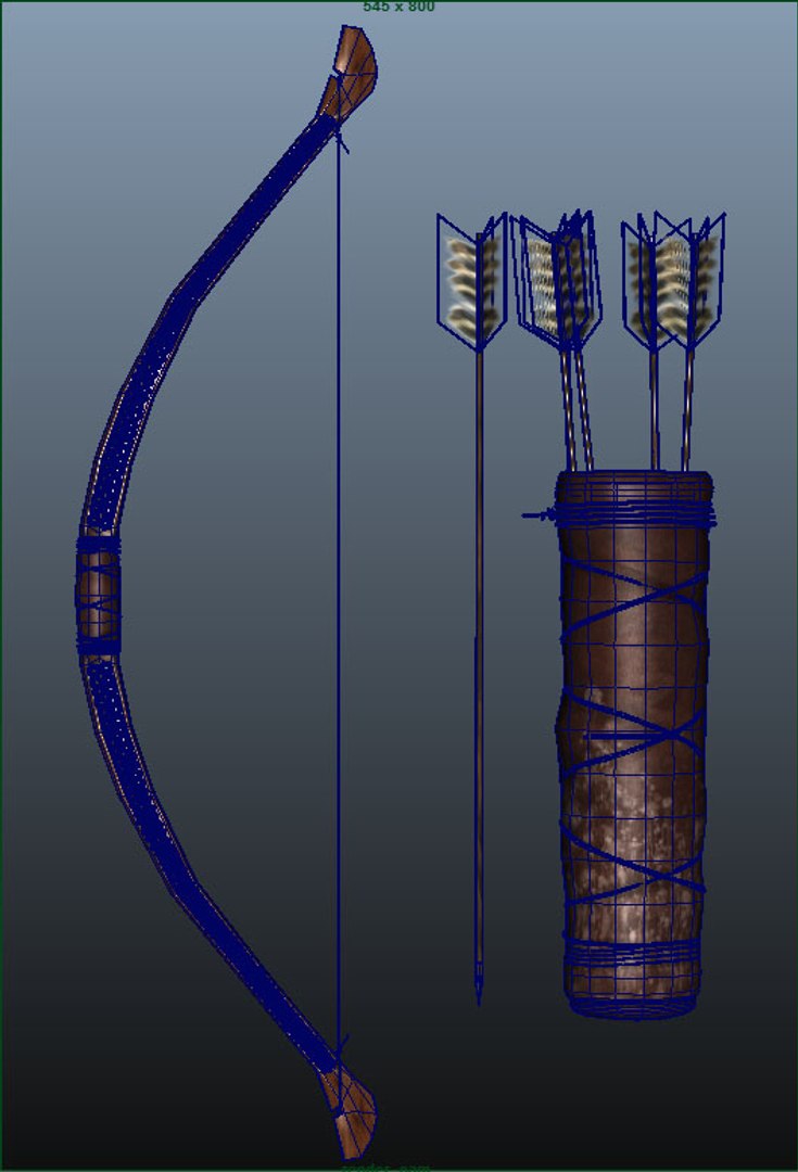 3d Celtic Bow Model