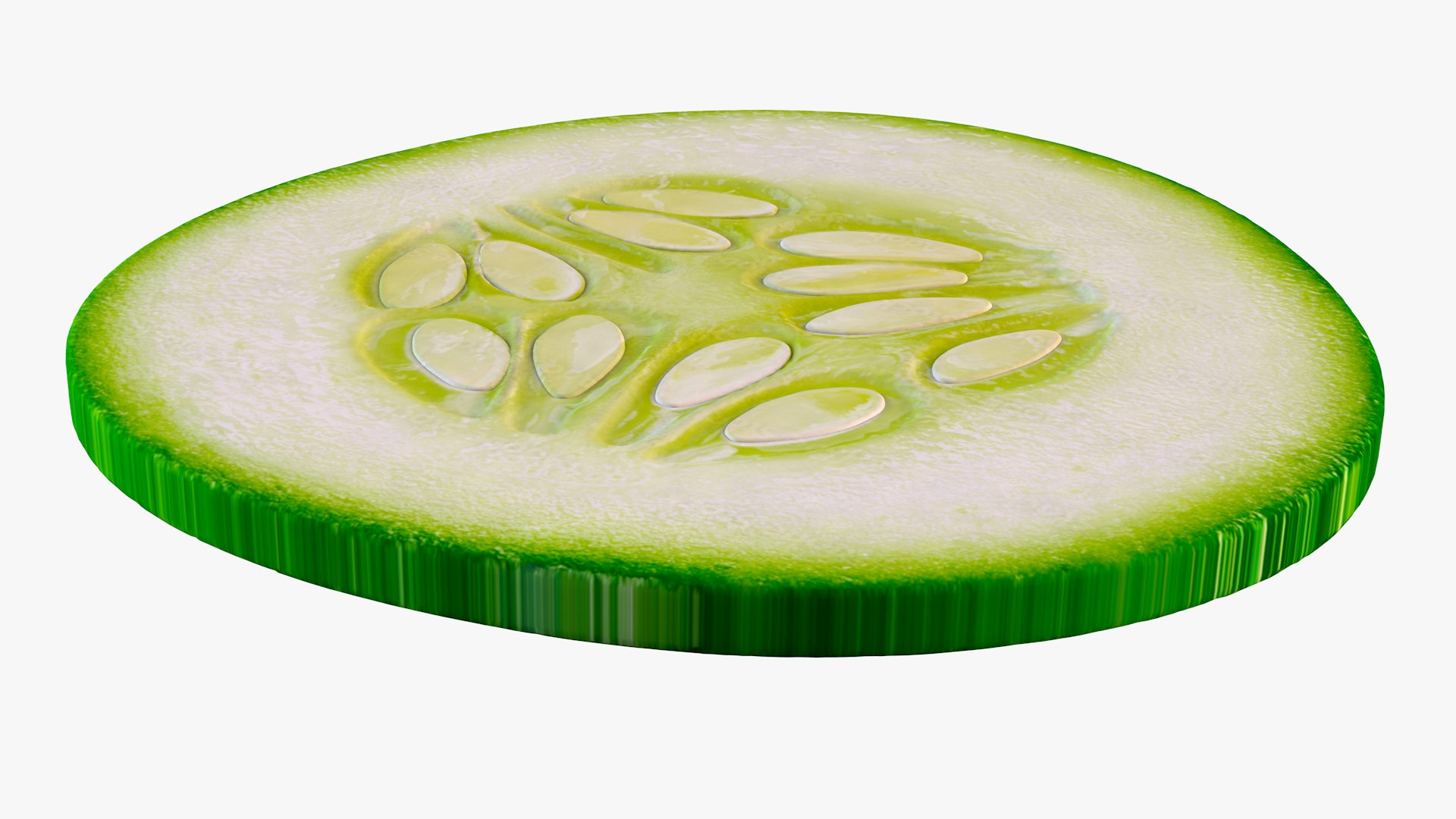 3D cucumber slice - TurboSquid 1835305