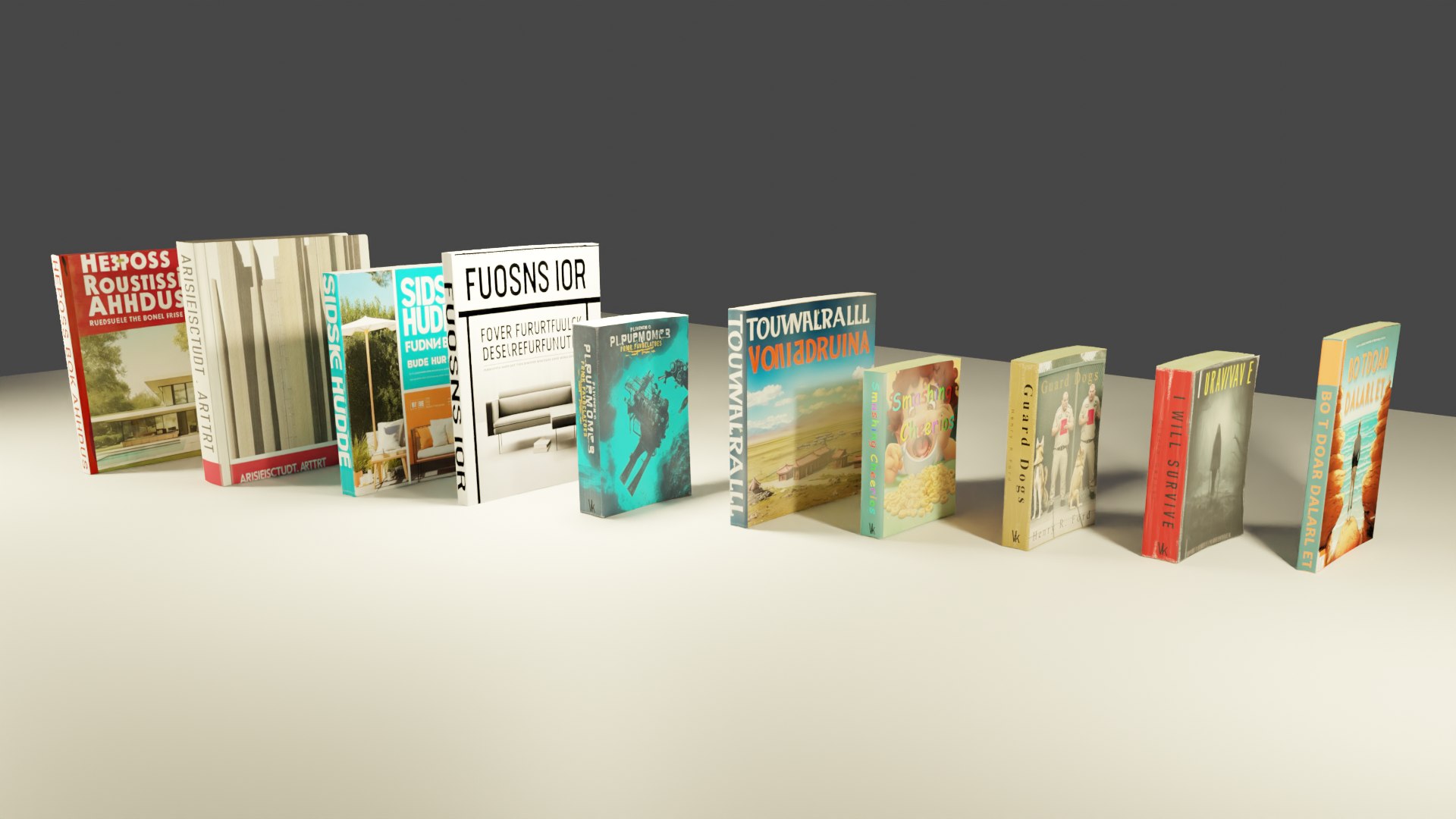Assortment Of 10 Books 3D Model - TurboSquid 2155328