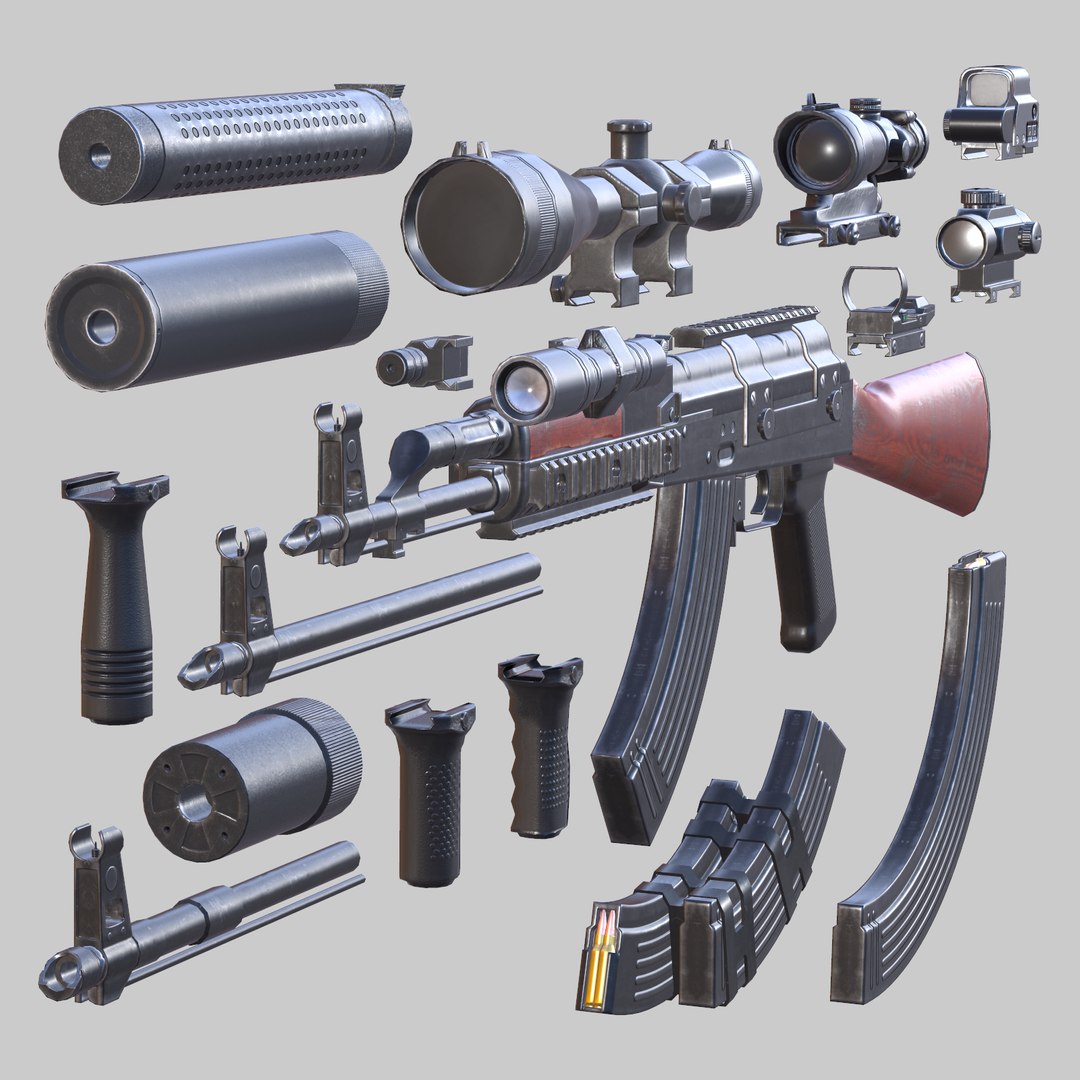 3d weapons models