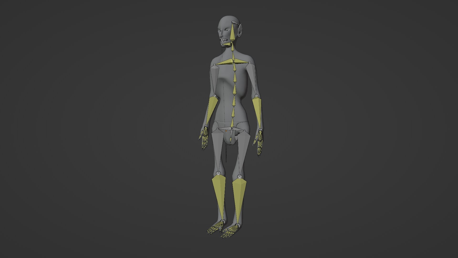 3D Humanoid Horror Creature Rigged1 - TurboSquid 1997090