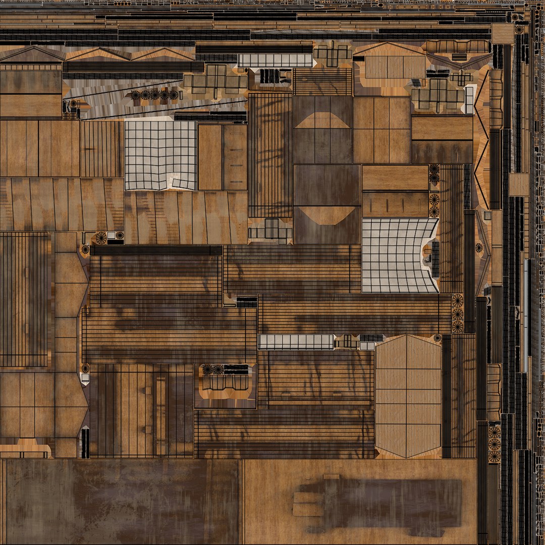 Wood raft 3D model - TurboSquid 1508546