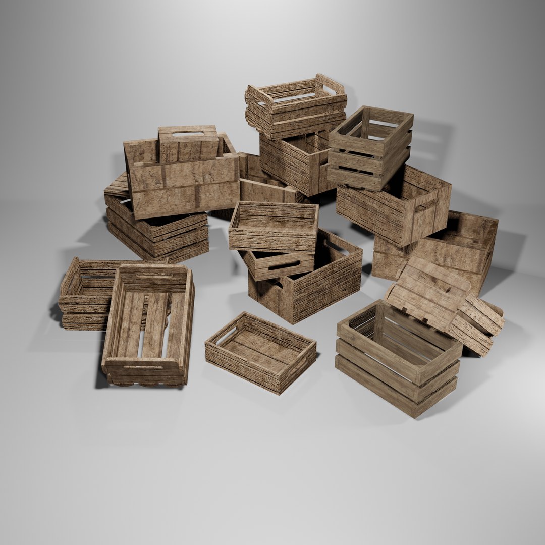 WOODEN CRATES BOX game-ready3D模型 - TurboSquid 1925713