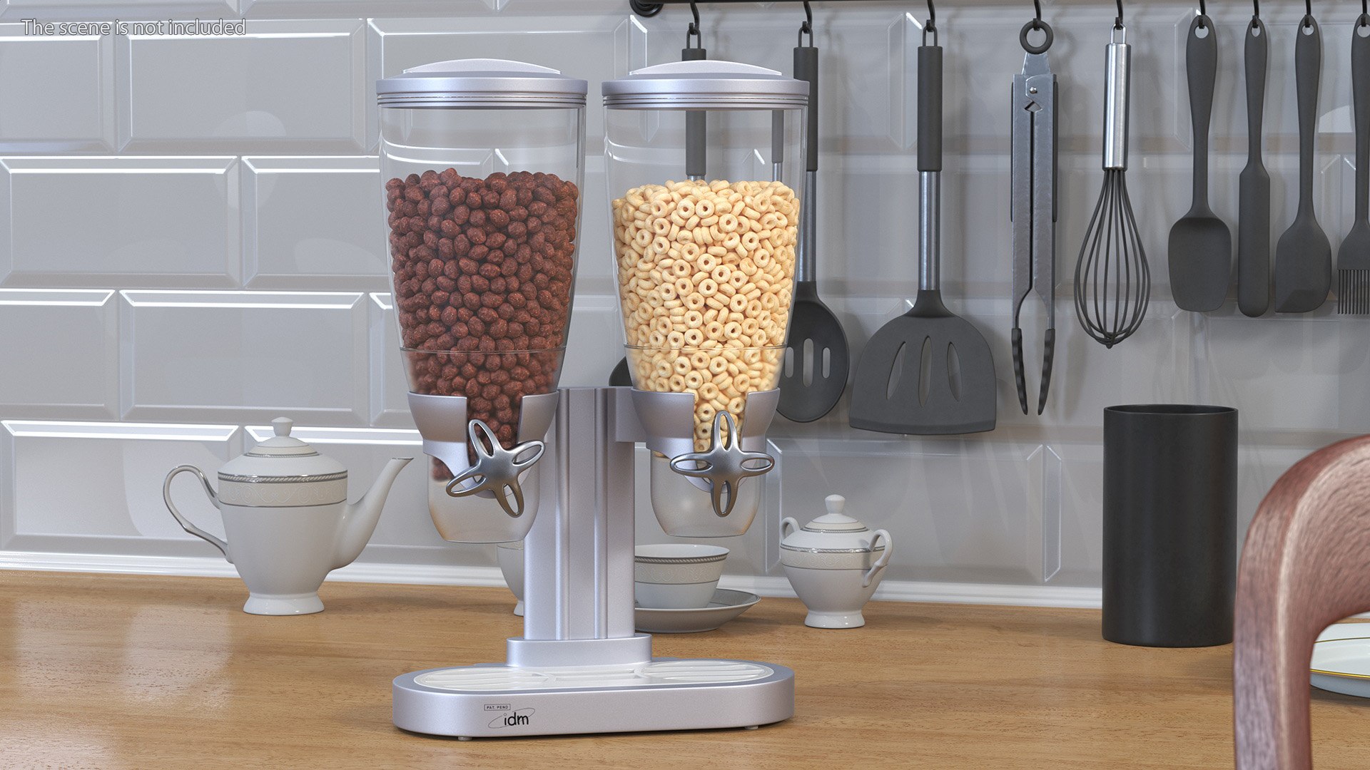 Dual Food IDM Dispensers With Cereal 3D - TurboSquid 2065636