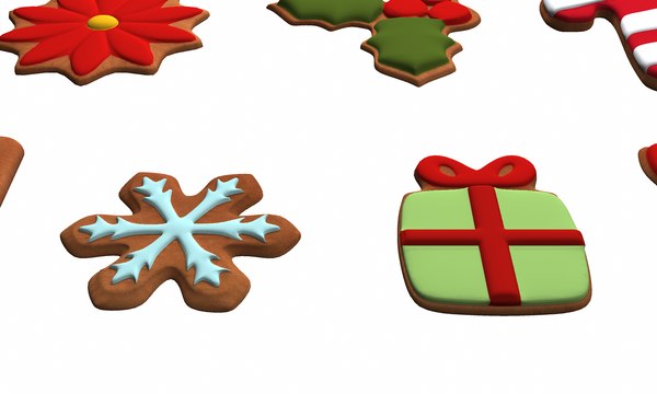 Christmas cookies 3D model - TurboSquid 1683390